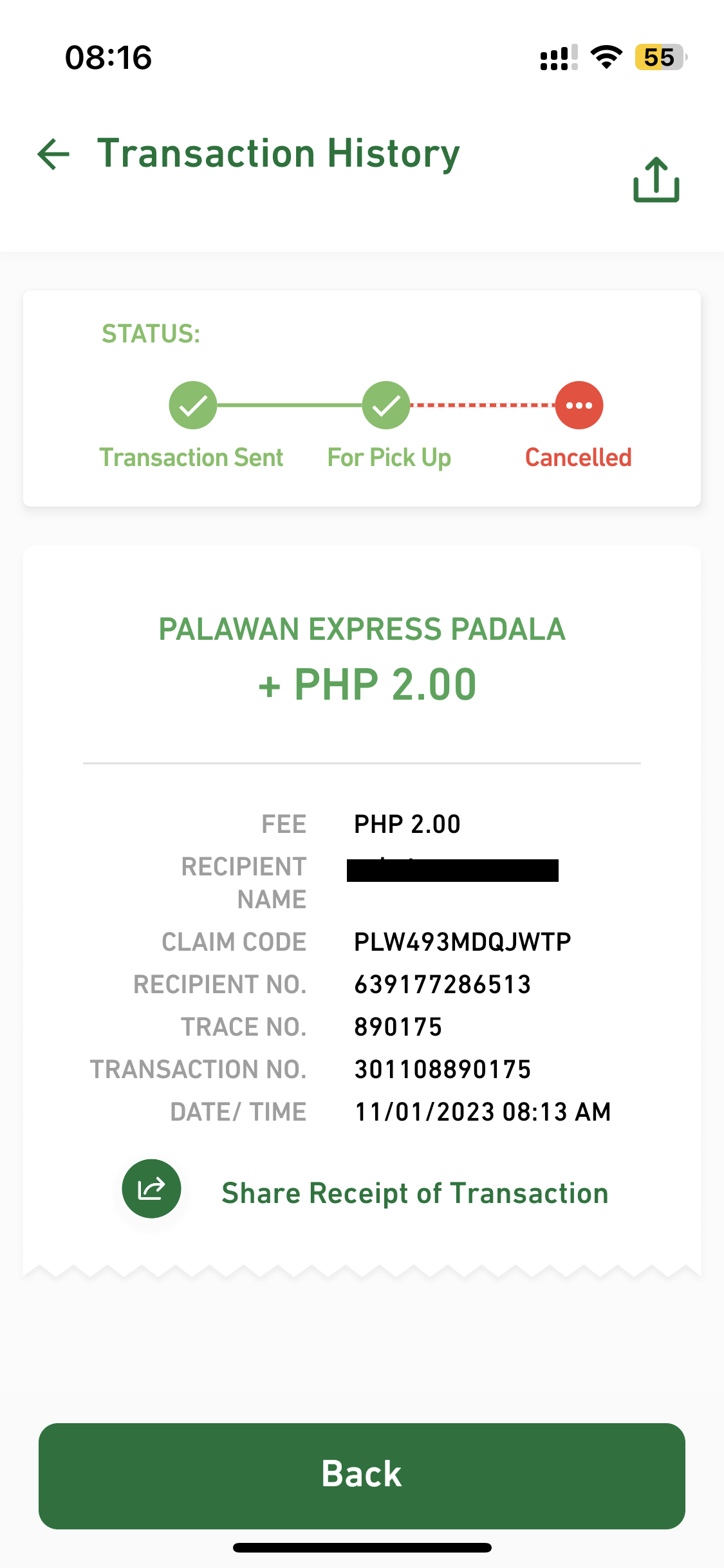 Send to Palawan Express Pera Padala Cancelation – Customer Care Portal